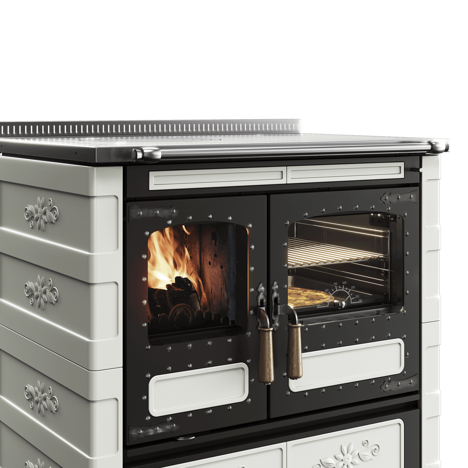Serie LT | Vattenmantlade vedspisar | Produkter | Rizzoli Vedspisar